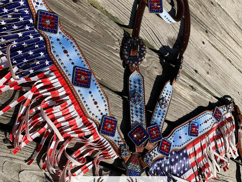 American flag fringe tack set – The Gritty Spur
